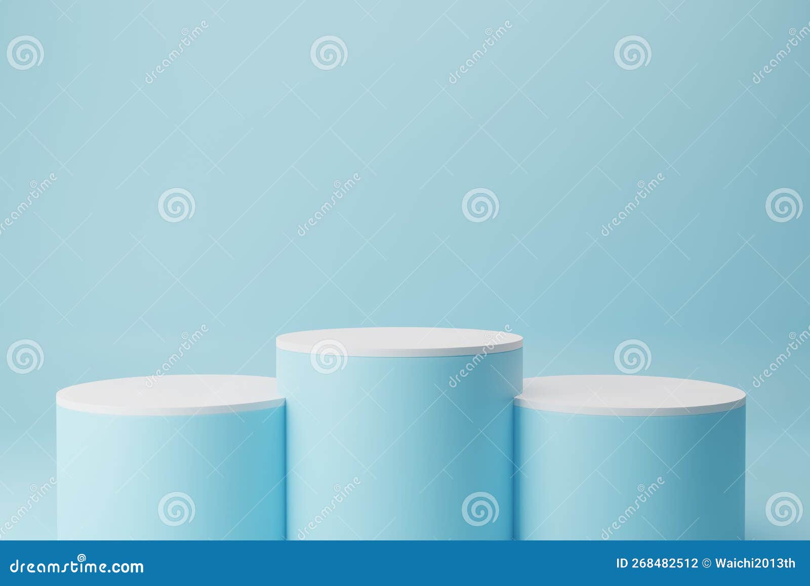Abstract Minimal Scene with Blue Podiums. 3d Render Background Design ...