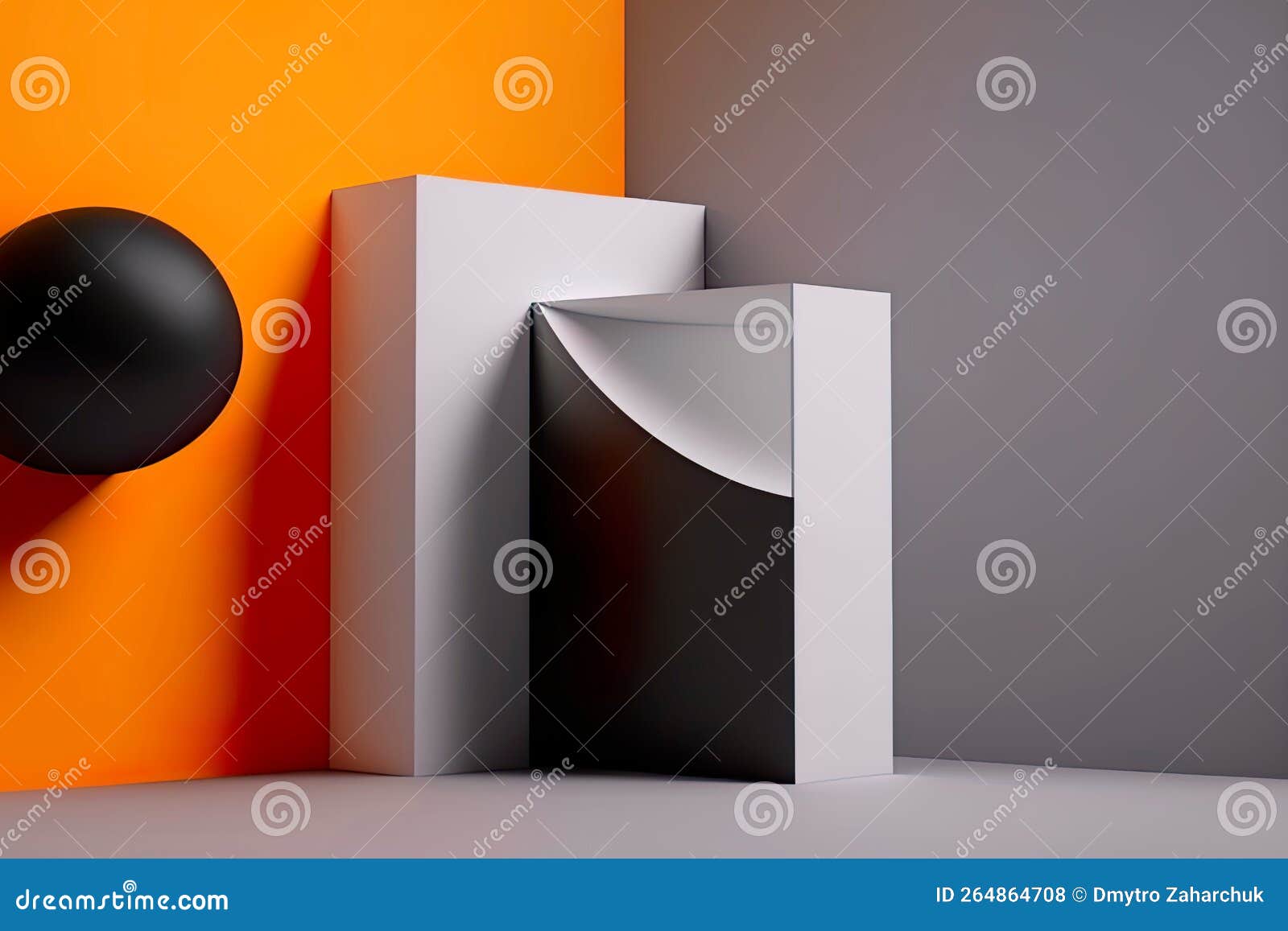 Abstract Minimal Showcase Geometric Shape Group Stock Illustration ...