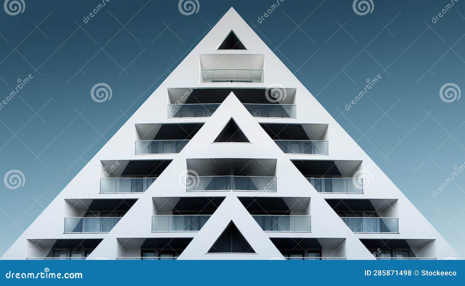 Abstract Minimalism: Uhd Image of Eye-catching Pyramid Apartment ...