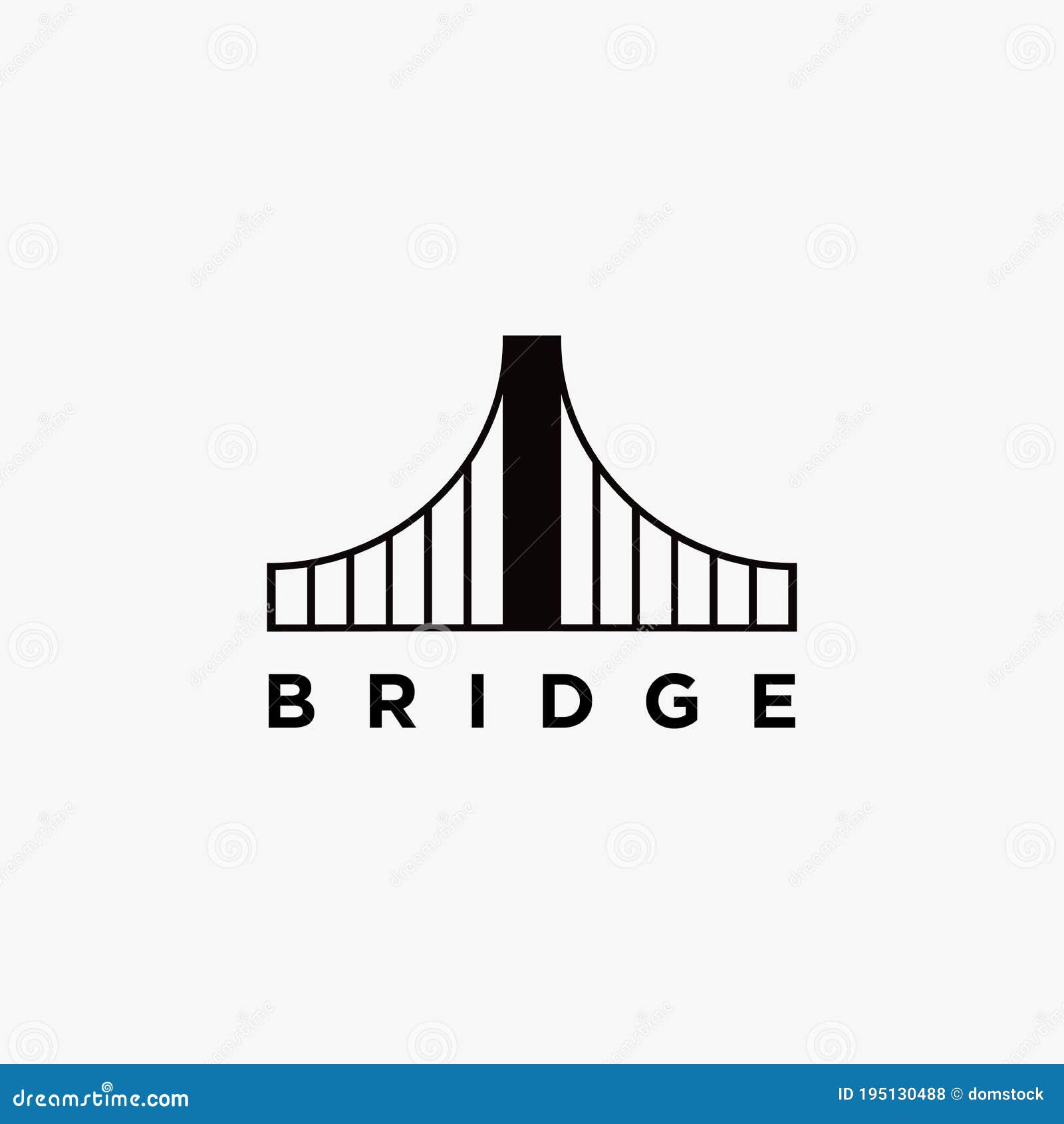 Abstract Minimalist Bridge Logo Icon Vector Template Stock Vector ...
