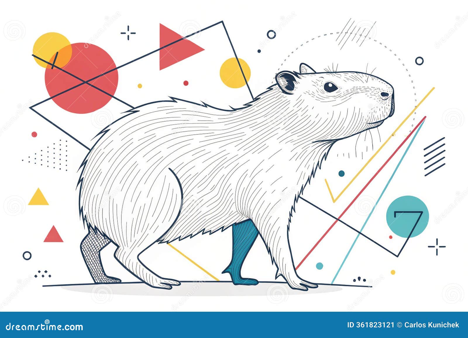 Minimalist Capybara Head Silhouette Drawing In One Stroke Of A Pencil ...