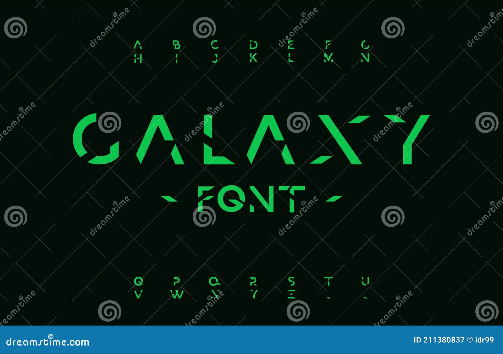 Abstract Minimalist Futuristic Typeface Modern Font Typography Stock de ...