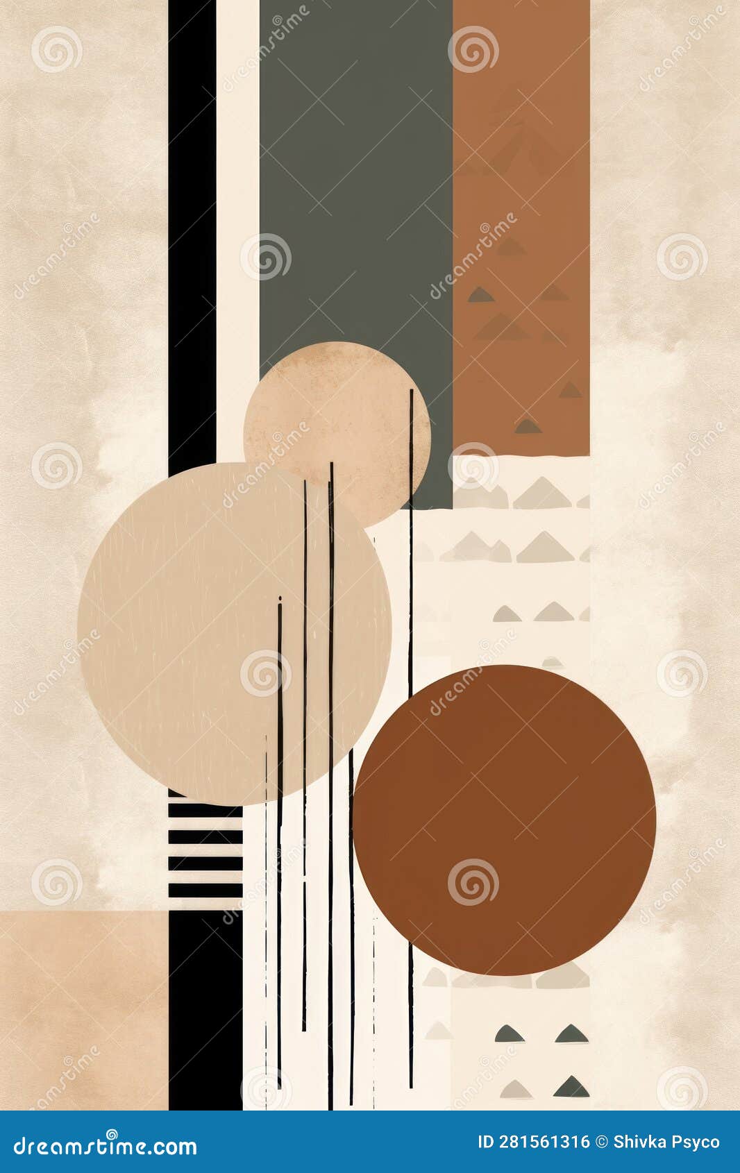 Abstract Minimalist Neutral Color Shape Background Generative AI Stock ...