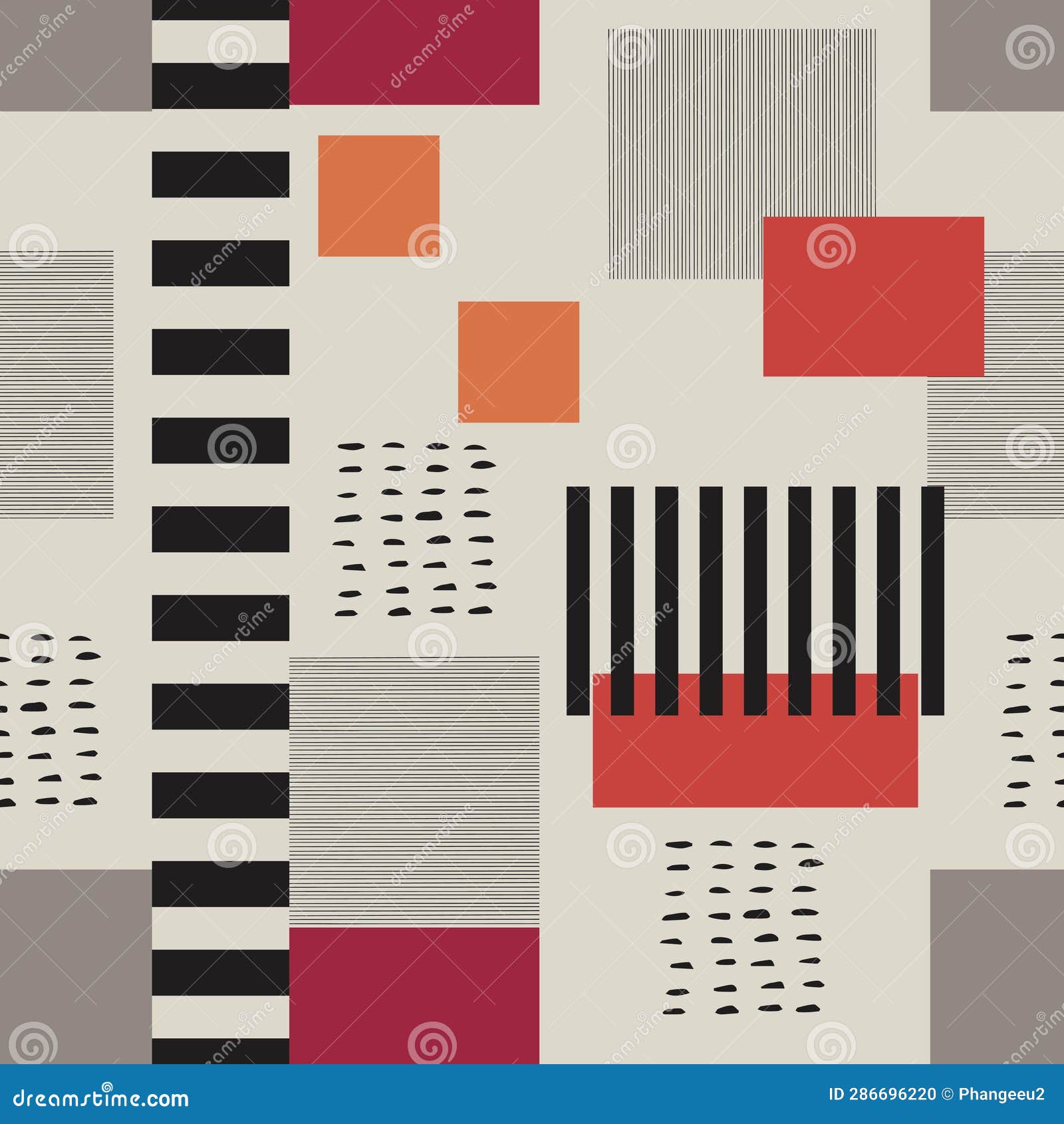 Abstract Minimalist Rectangle Textile Pattern 061 Stock Vector ...