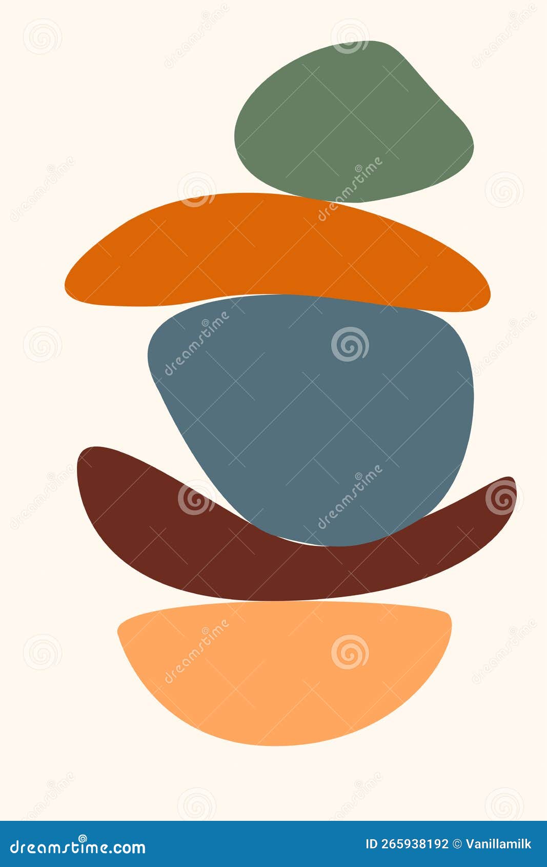 Abstract Minimalist Shape Pattern Background Stock Vector ...