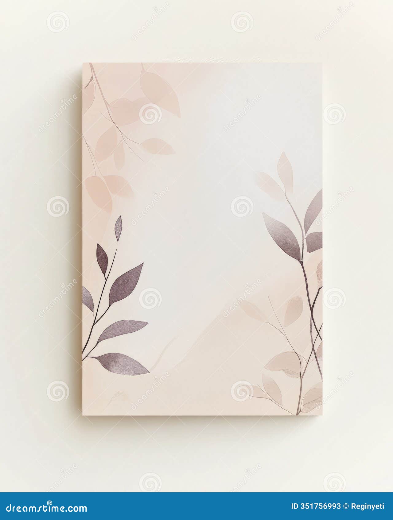 Elegant Botanical Wedding Program Design with Minimalist Illustration ...