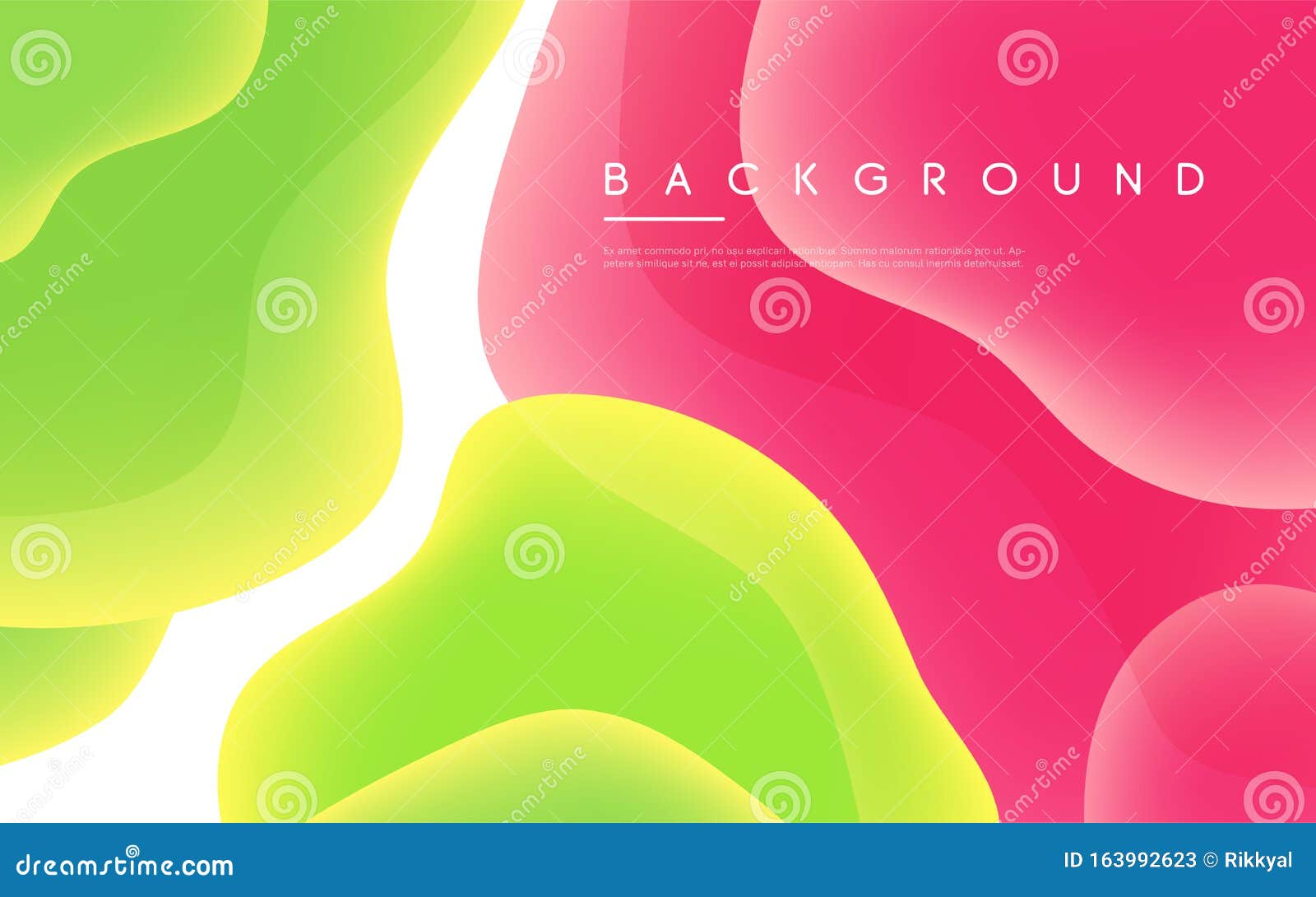Abstract Minimalist Vector Background with Colorful Liquid Bubble ...