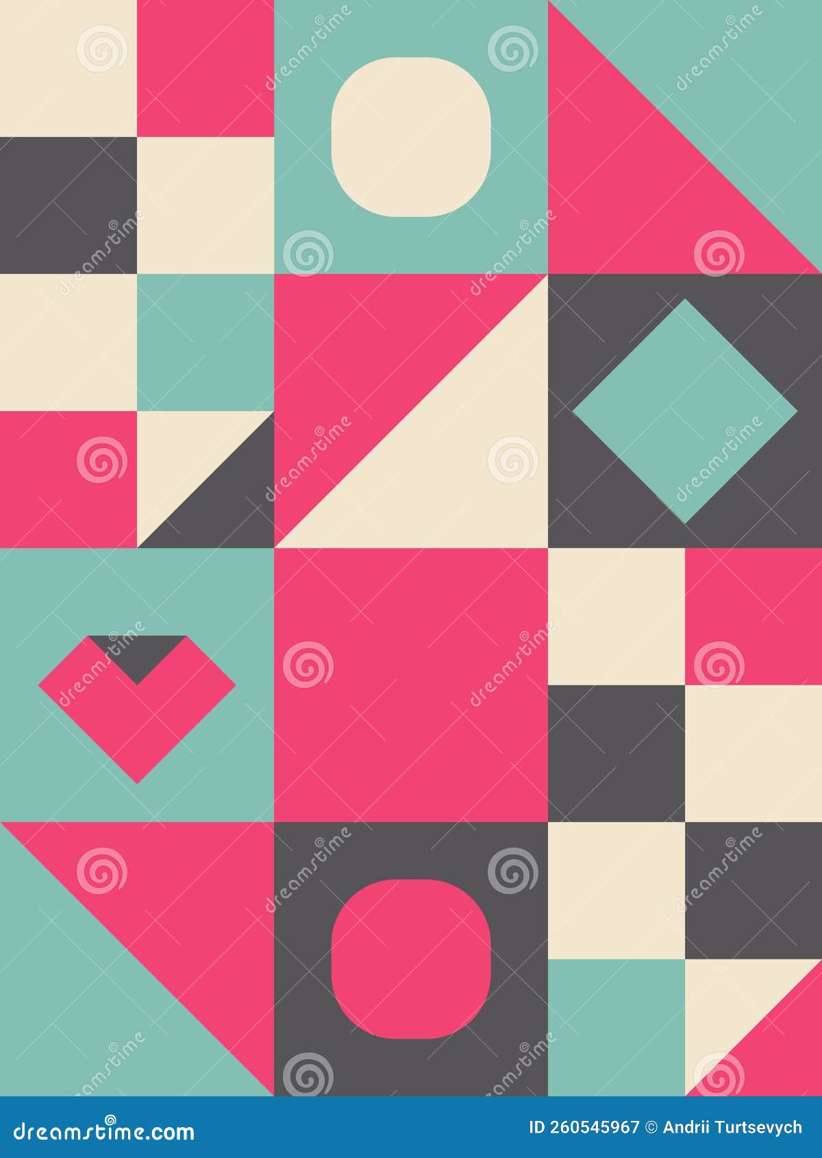 Abstract Minimalist Vector Geometry, Punchy Forms and Colors that ...