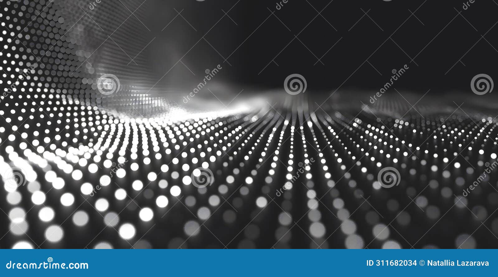 Abstract Minimalistic Black and White Background with Dot Matrix Effect ...