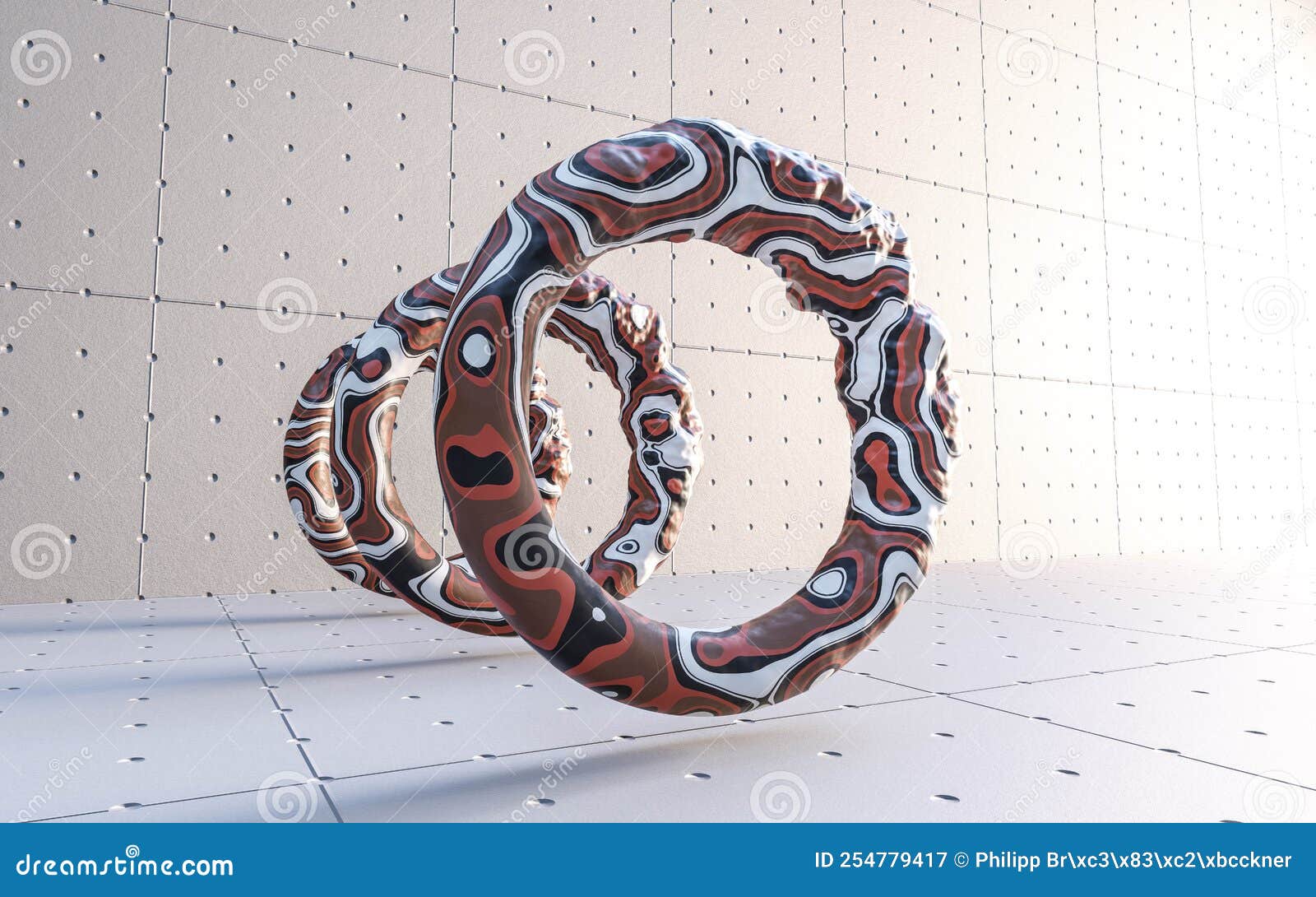 Abstract Minimalistic Design Ring Geometric Shape Object Structure 3d ...