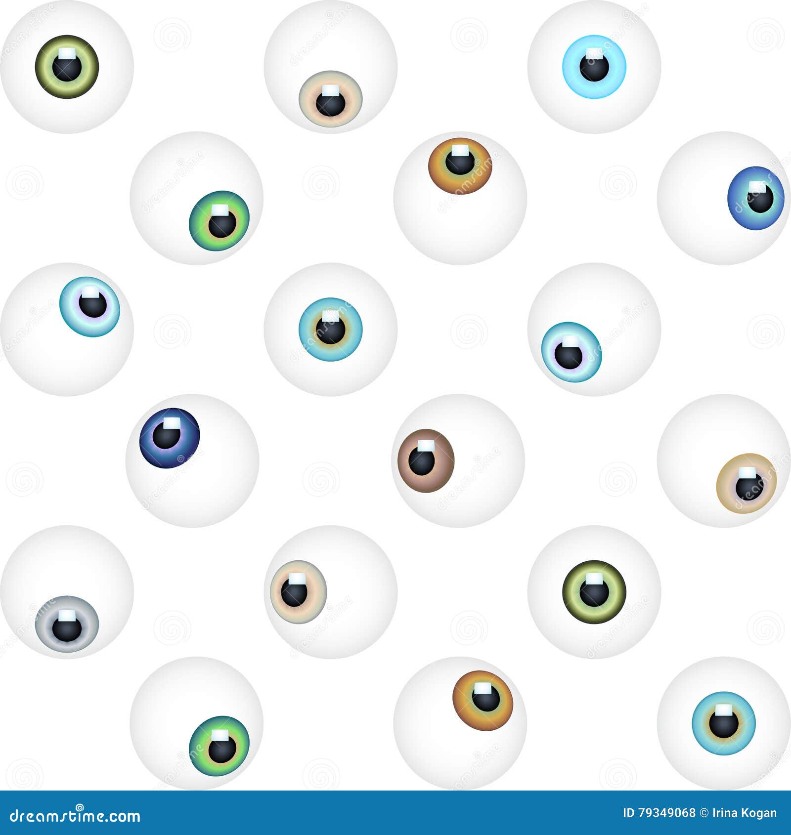 Abstract Minimalistic Eye Vector Seamless Pattern Stock Illustration ...