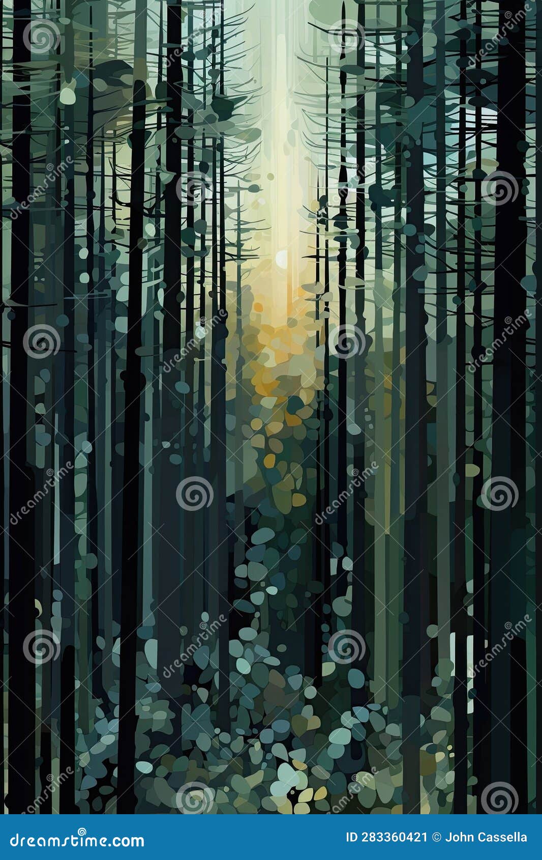 Abstract Minimalistic Forest Background Stock Illustration ...