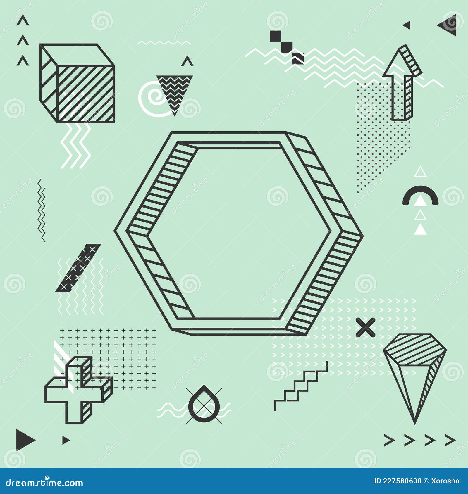 Abstract Minimalistic Geometric Shapes Stock Vector - Illustration of ...