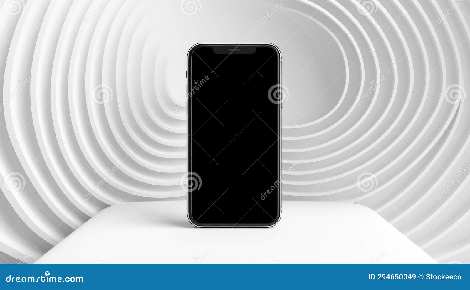 Abstract Minimalistic Iphone X Mk9 with White Screen on Circular ...