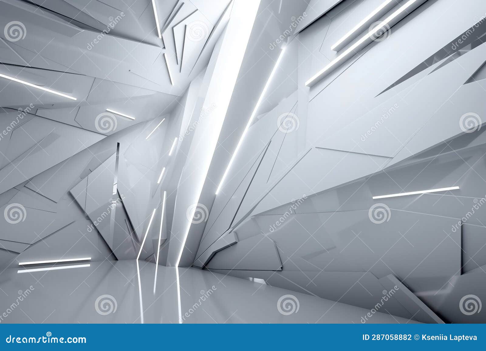 Abstract Minimalistic White Futuristic Background Stock Illustration ...