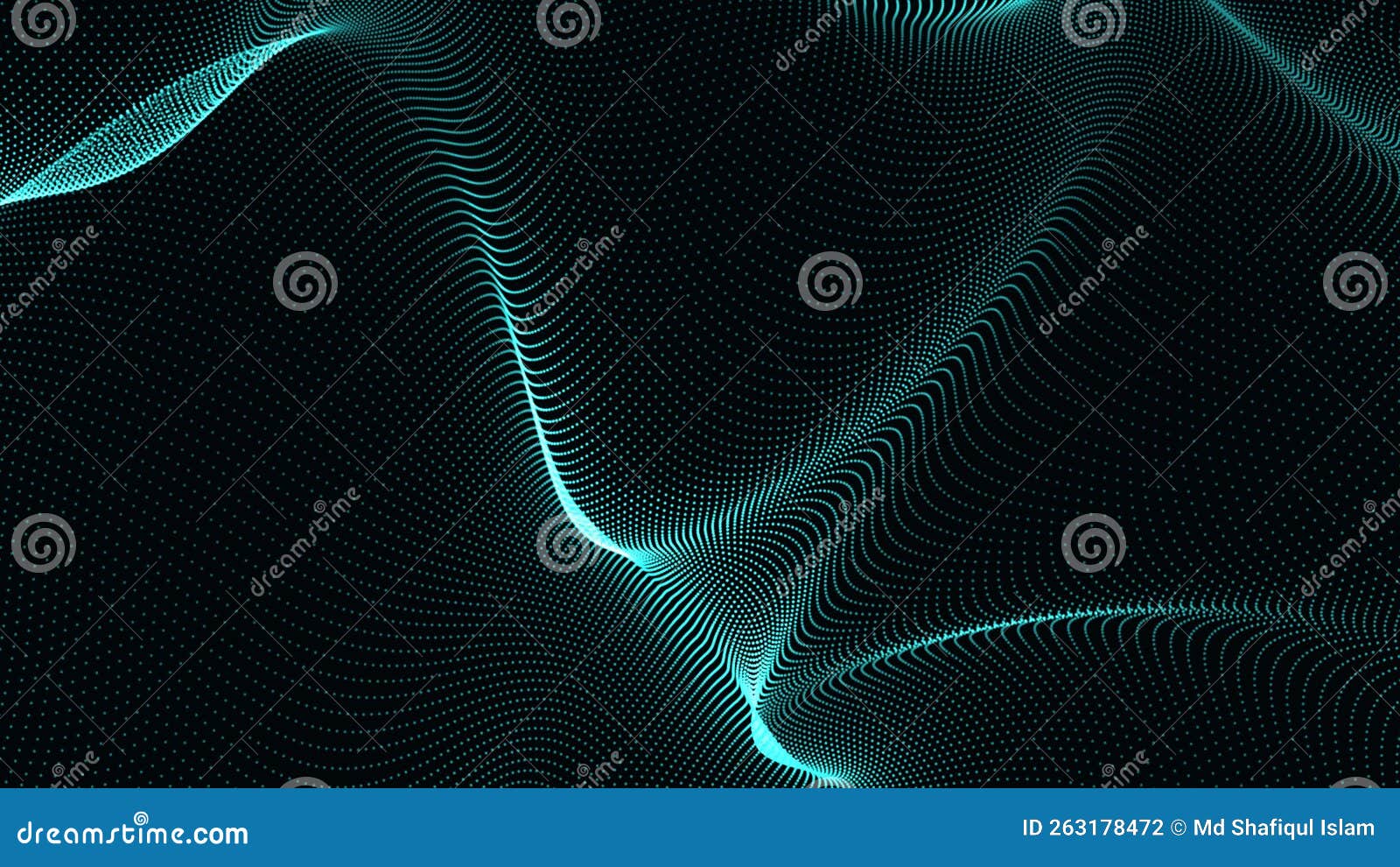 Abstract Mir Sky Blue Color Wave Isolated on the Black Background. Sky ...