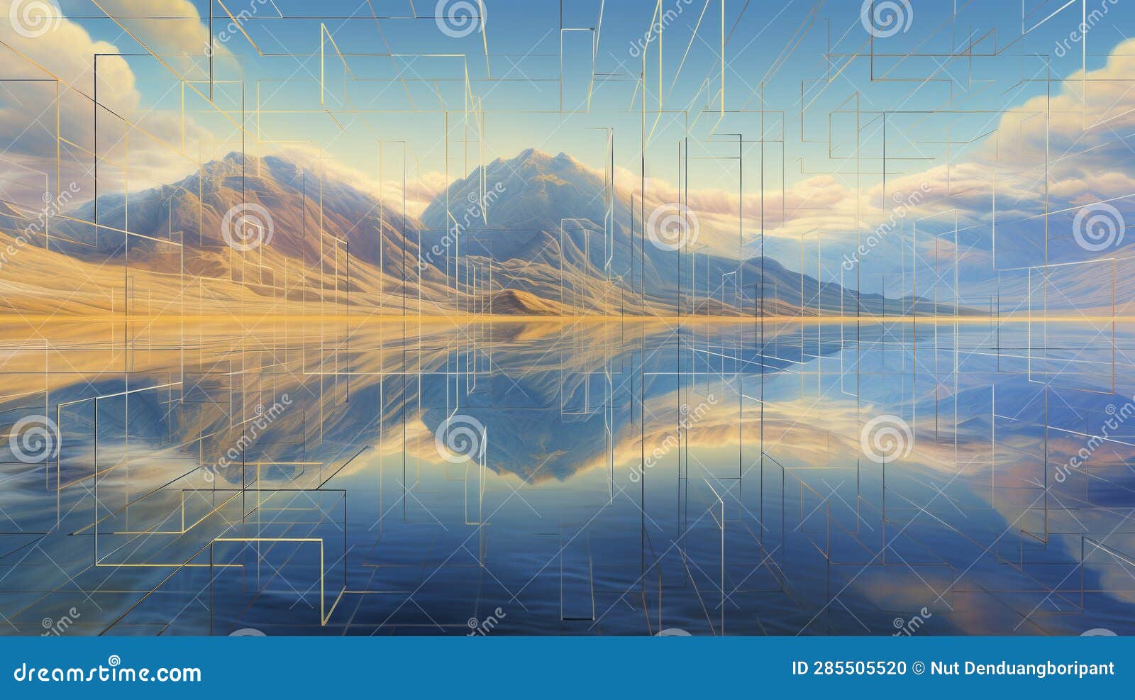 Quantum Mirage stock illustration. Illustration of universe - 285505520