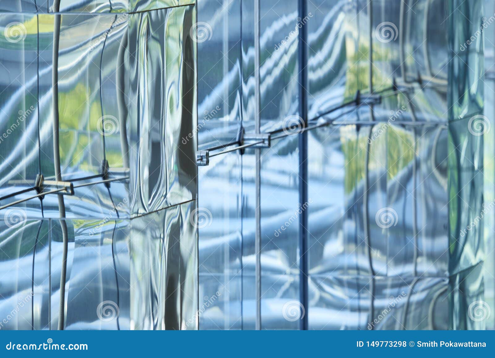 Abstract Mirror Reflection on Geometric Form Building Stock Photo ...
