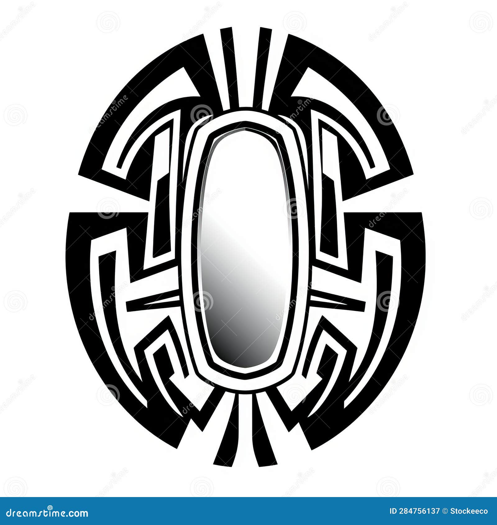 Abstract Mirror: Solid Black Vector Illustration in Abstract Style ...