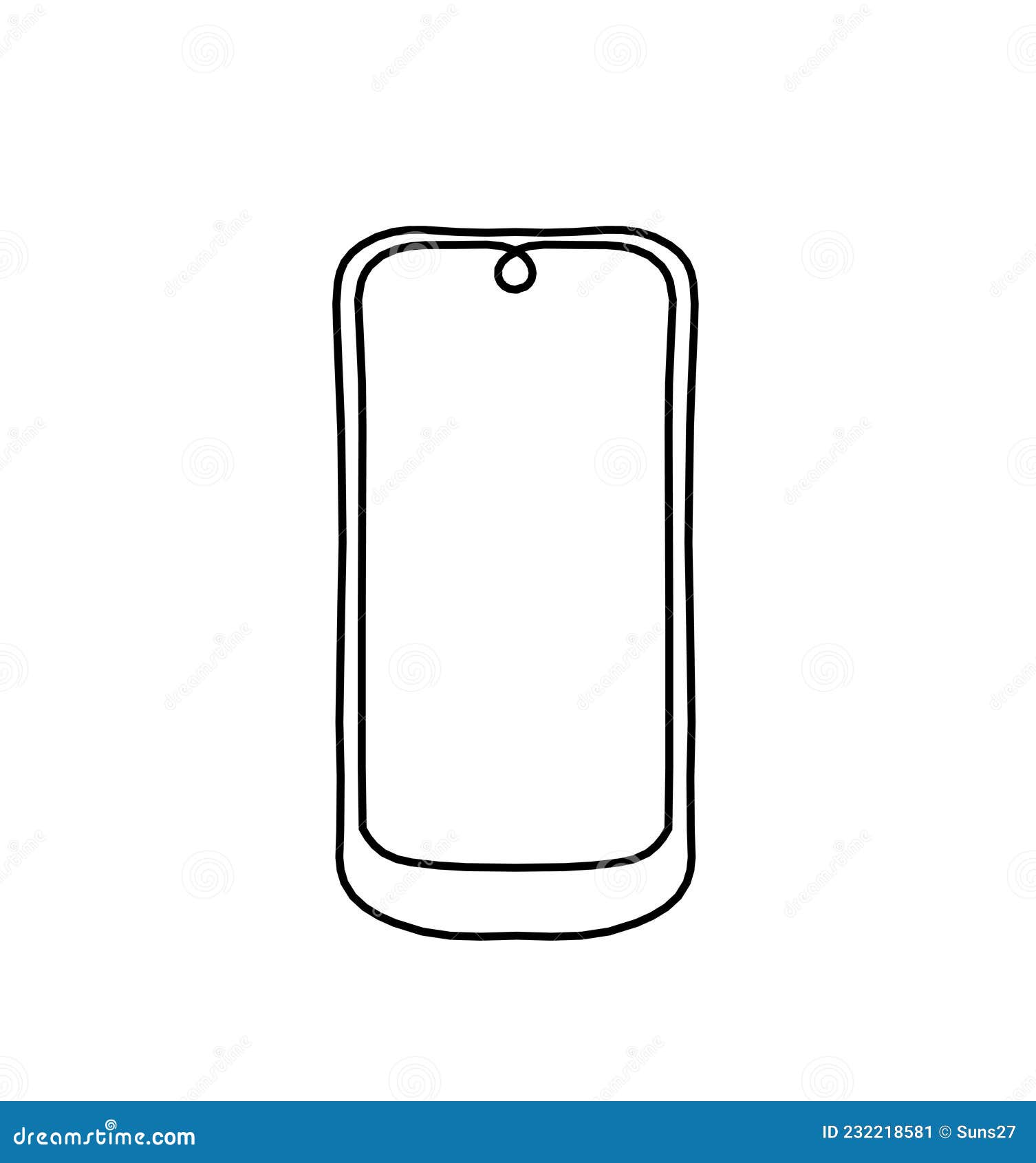 Abstract Mobile As Line Drawing on White Stock Vector - Illustration of ...
