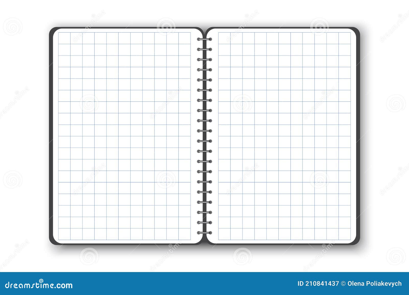 Abstract Mockup with Blue Grid Notebook. Notebook Paper. Color Pattern ...