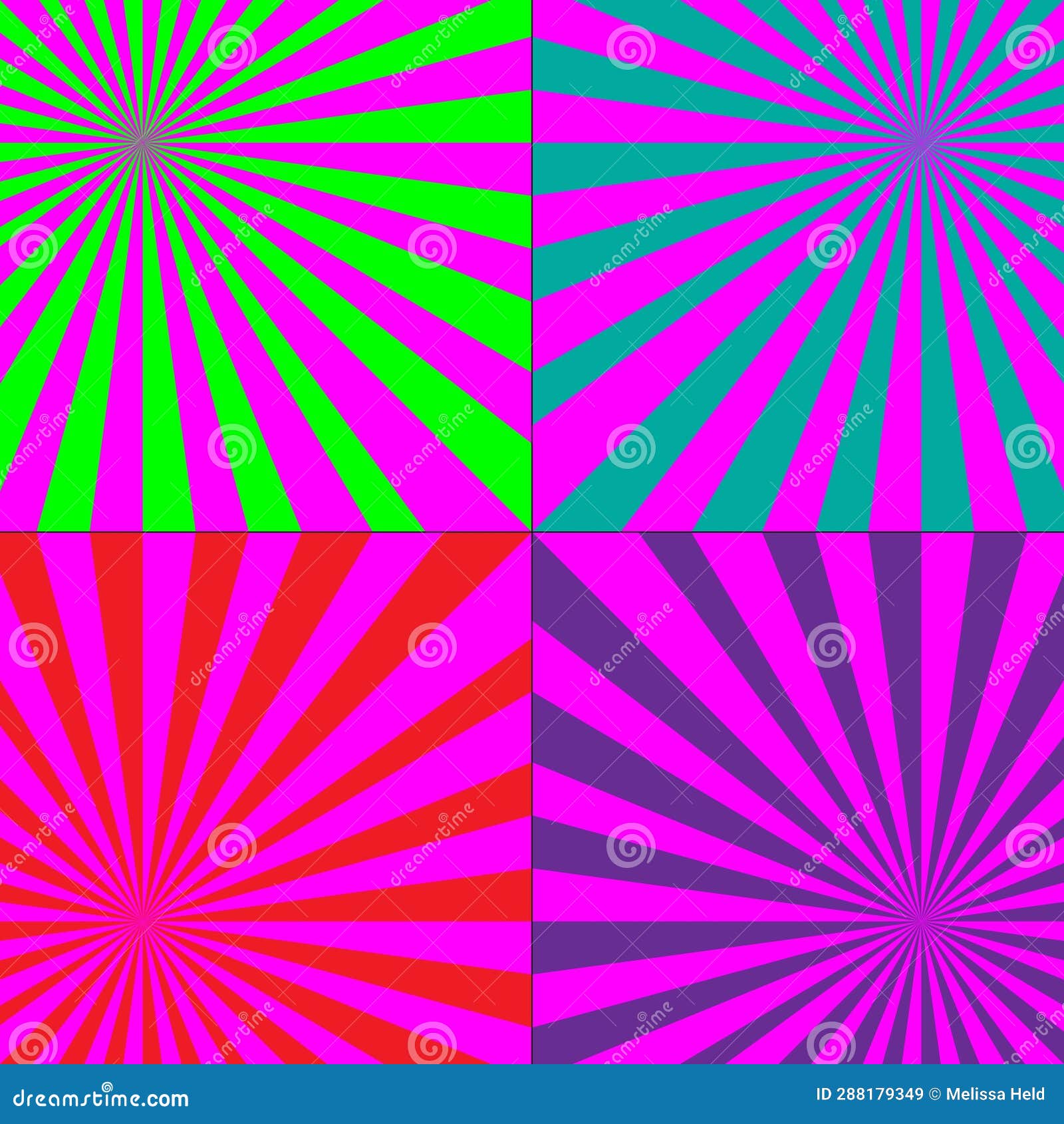 Abstract Mod Rays Vector Patterns with Bright Colors and Pink Stock ...