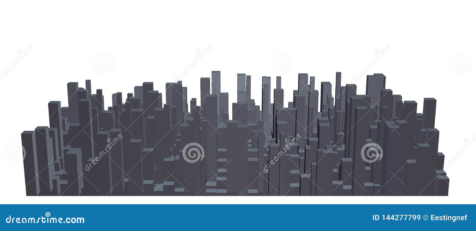 Abstract Model of City. Vector Illustration Stock Vector - Illustration ...