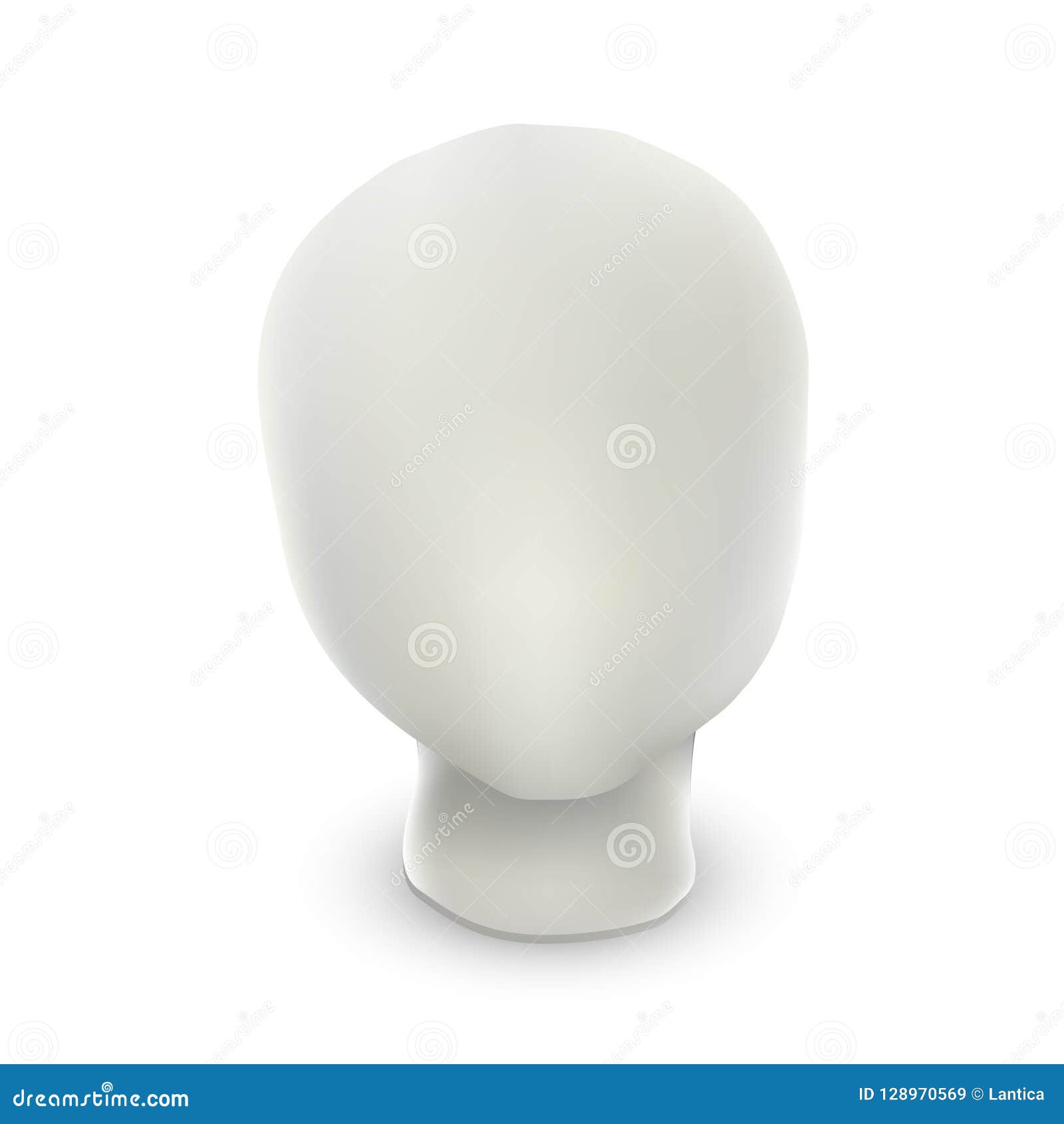 Abstract Model of Human Head, 3d Simple Vector. Stock Vector ...