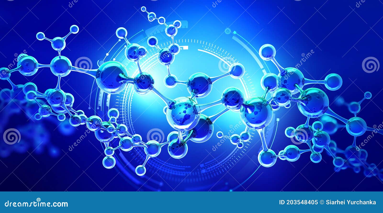 Abstract Model of a Molecule. Digital Technologies in Genetic ...