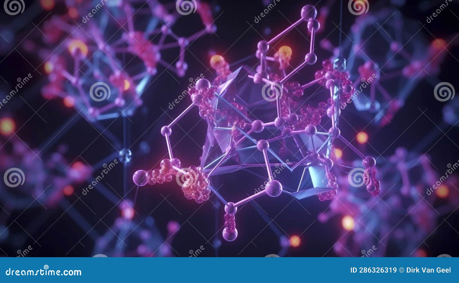 Abstract Model Molecule. Digital Technologies in Genetic Engineering ...