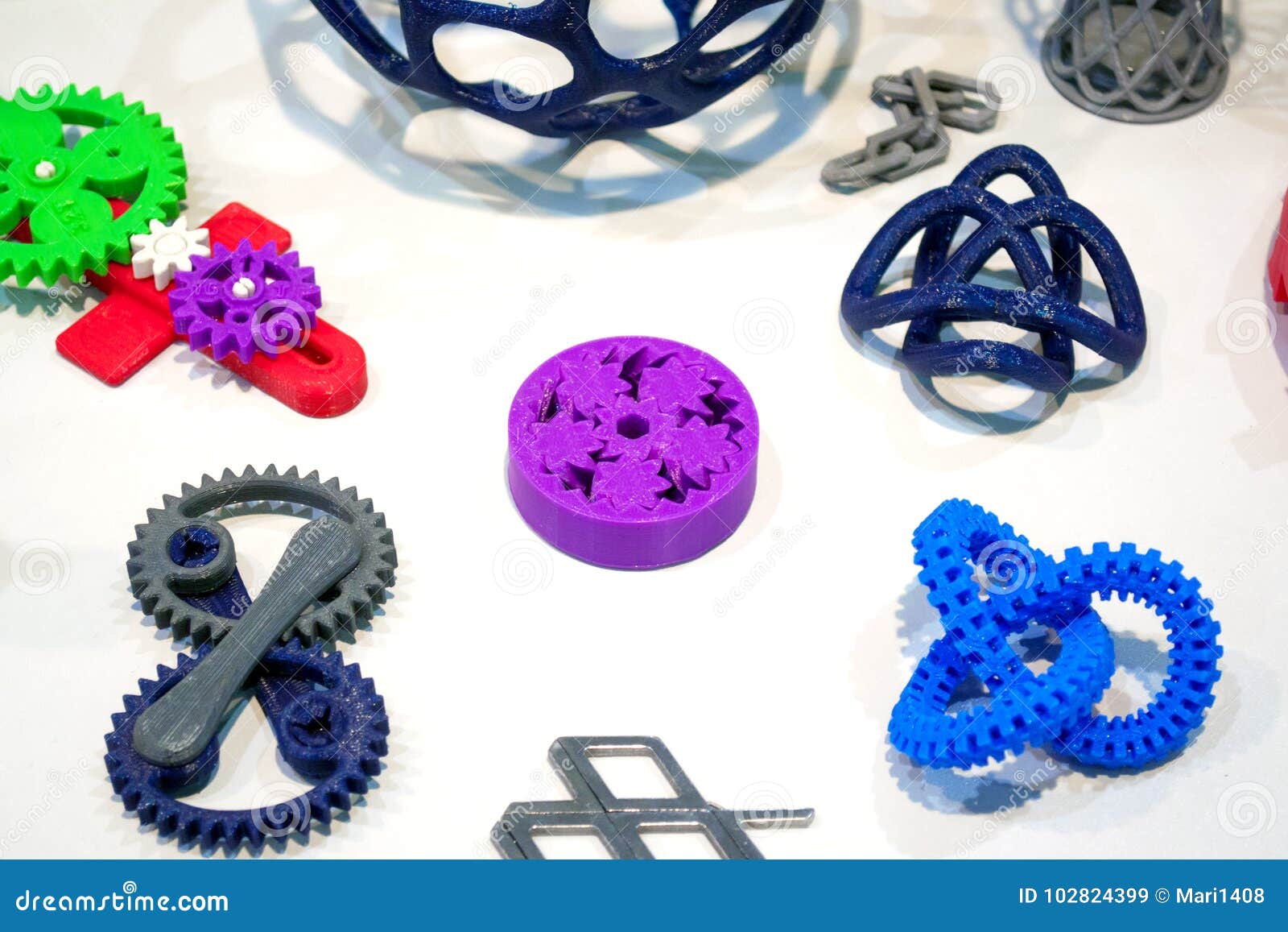 Abstract Models Printed by 3d Printer Close-up. Stock Image - Image of ...