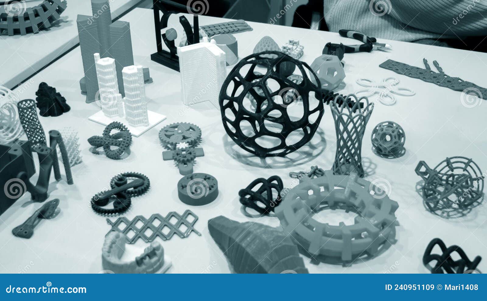 Abstract Models Printed by 3d Printer Close-up Stock Image - Image of ...