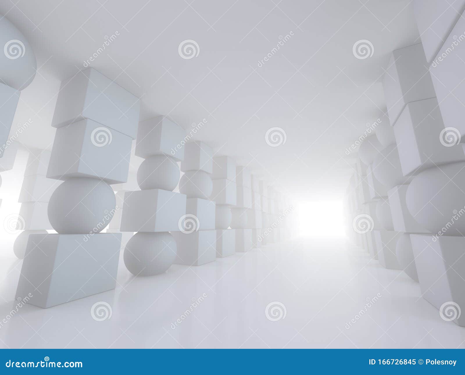 Abstract Modern Architecture Background. 3D Stock Illustration ...