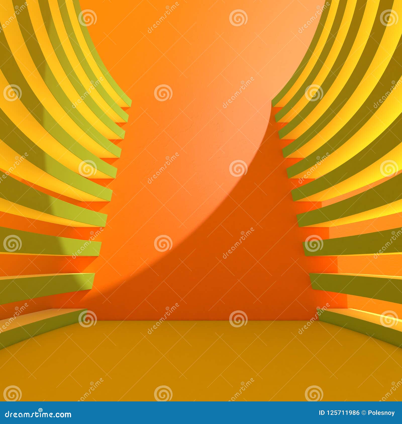Abstract Modern Architecture Background 3d Rendering Stock
