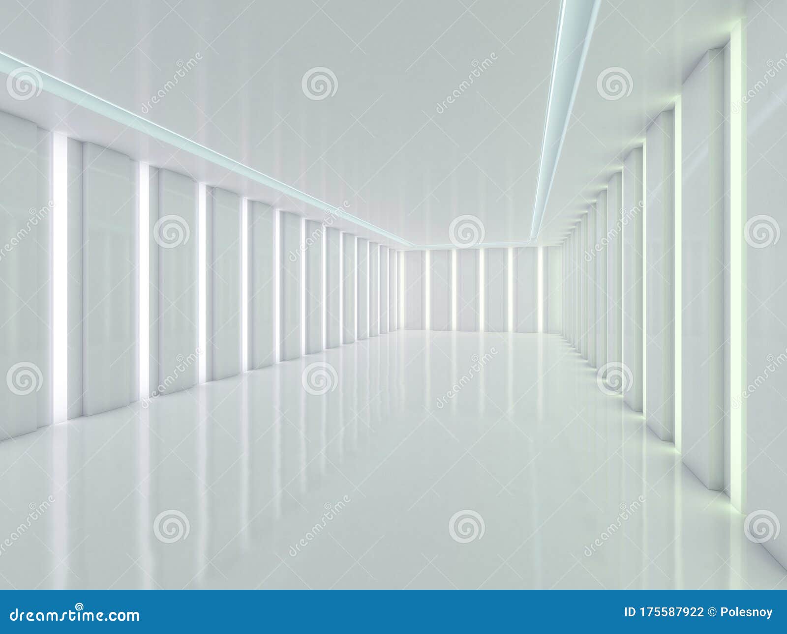Abstract Modern Architecture Background, Empty Open Space. 3D Stock ...