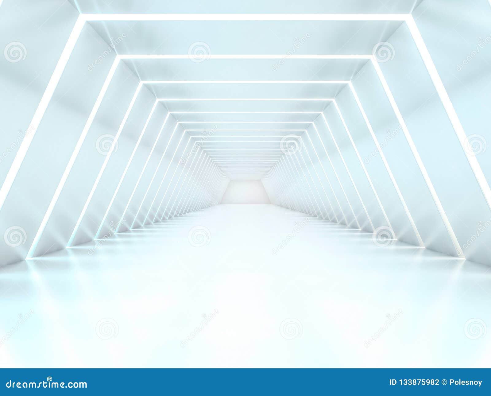 Abstract Modern Architecture Background, Empty Open Space Interior. 3D ...