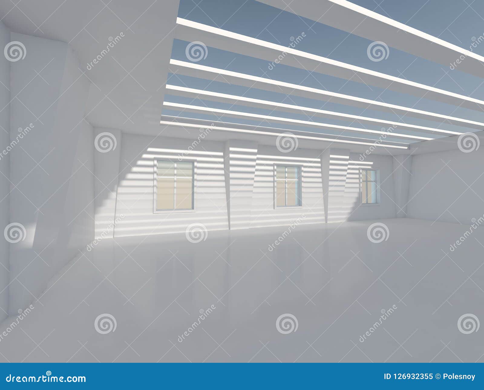 Abstract Modern Architecture Background 3d Rendering Stock