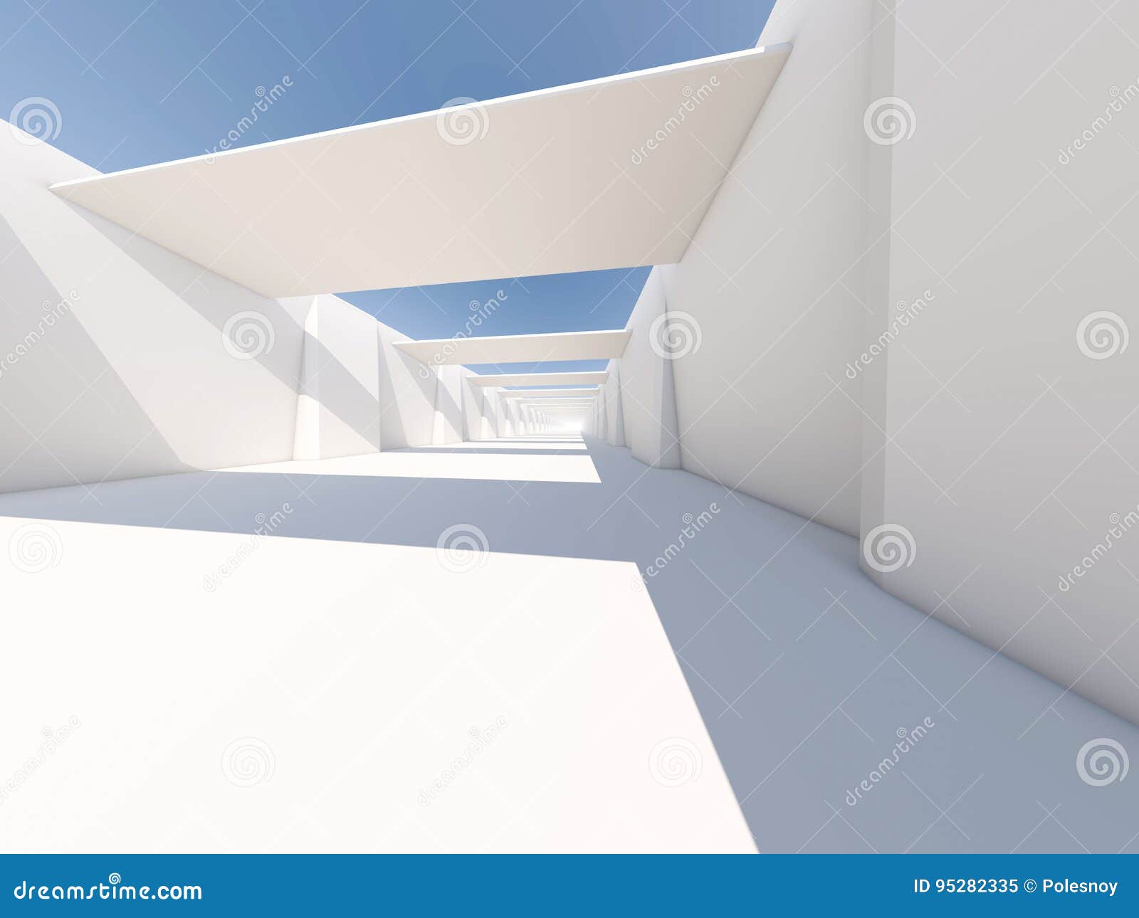Abstract Modern Architecture Background, Empty White Open Space Stock ...