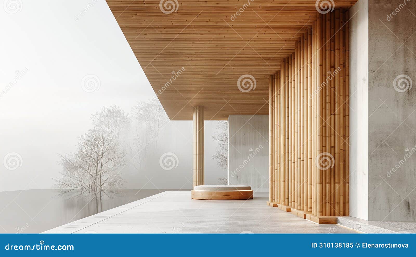 Modern Architecture Background, Rounded and Rectangular Geometric ...
