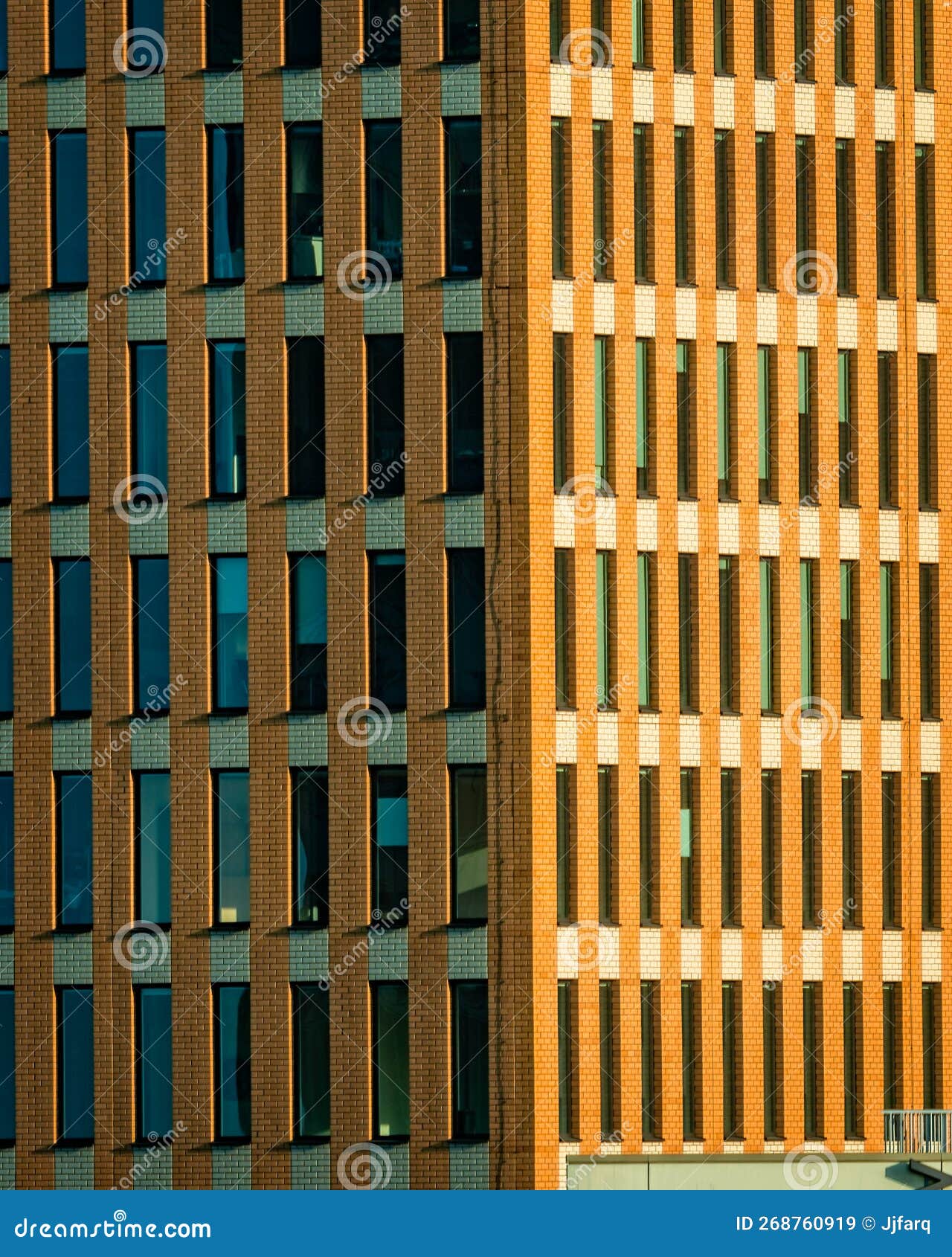 Abstract Modern Architecture Facade. Frontal View of Windows in Facade ...