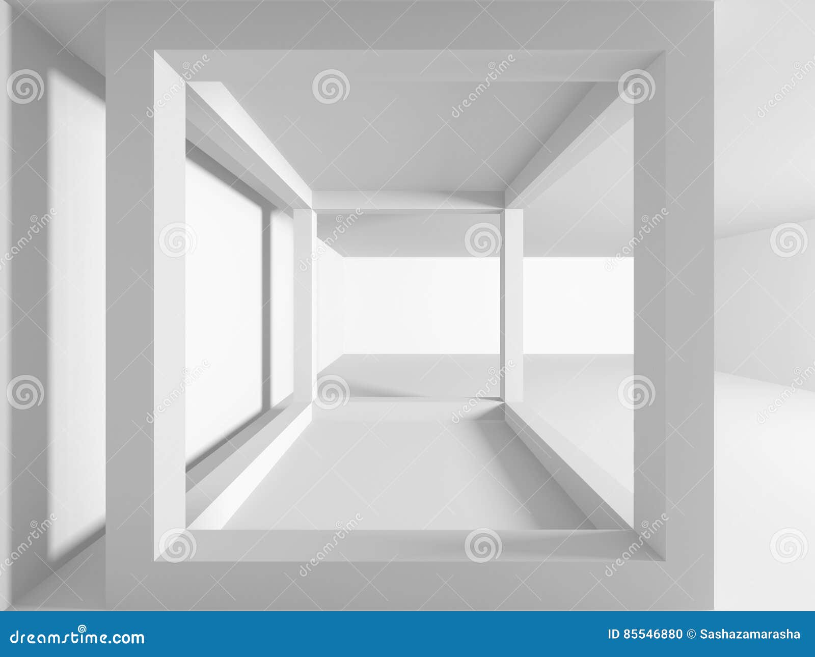 Abstract Modern Architecture Interior Background Stock Illustration ...