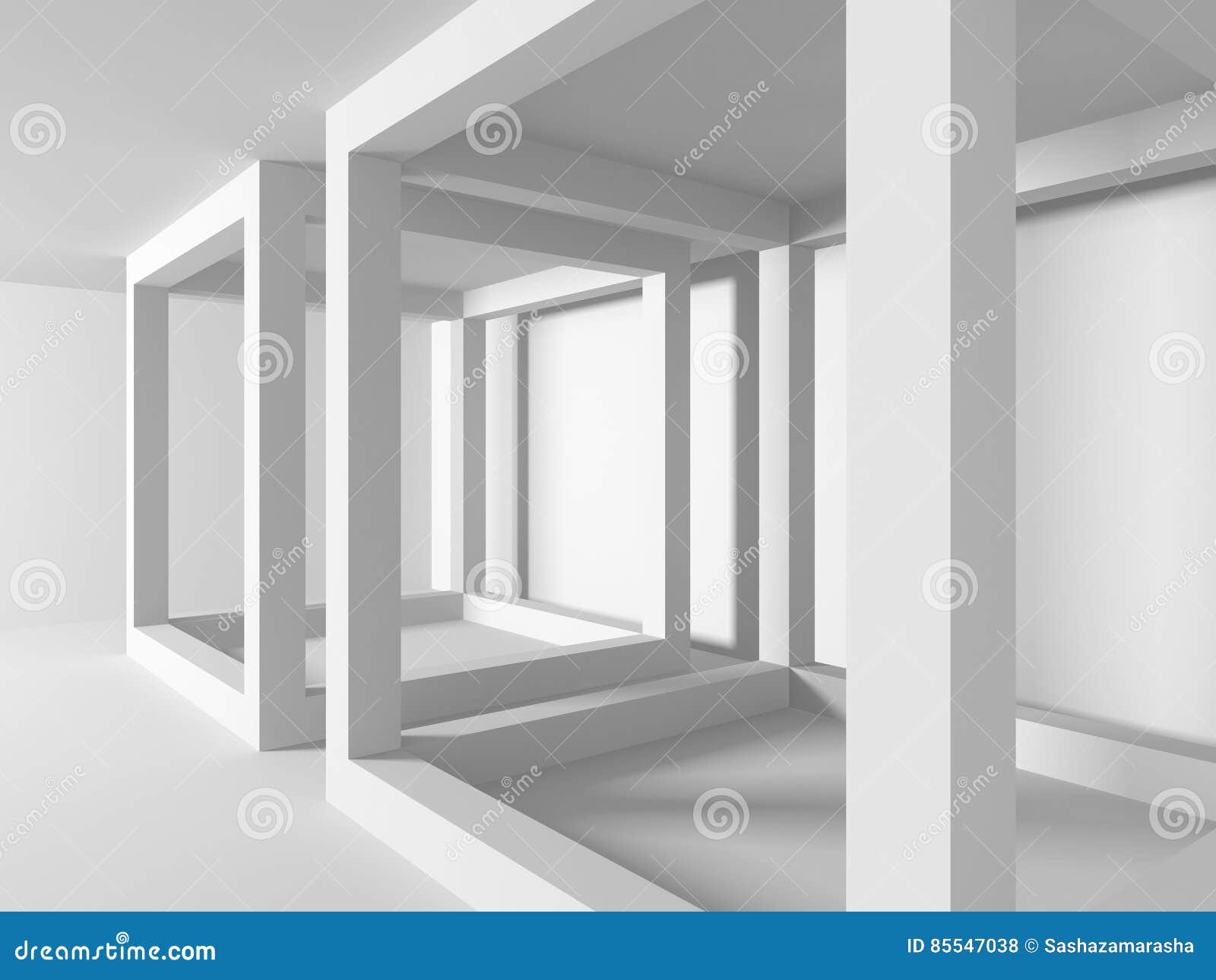 Abstract Modern Architecture Interior Background Stock Illustration ...