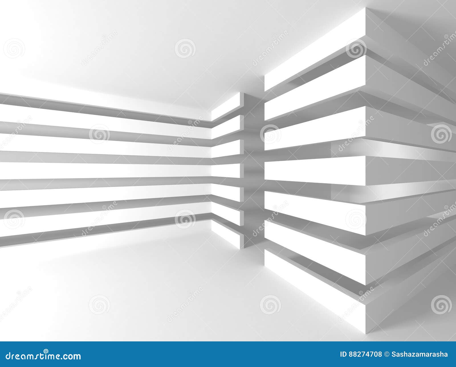 Abstract Modern Architecture Interior Background Stock Illustration ...