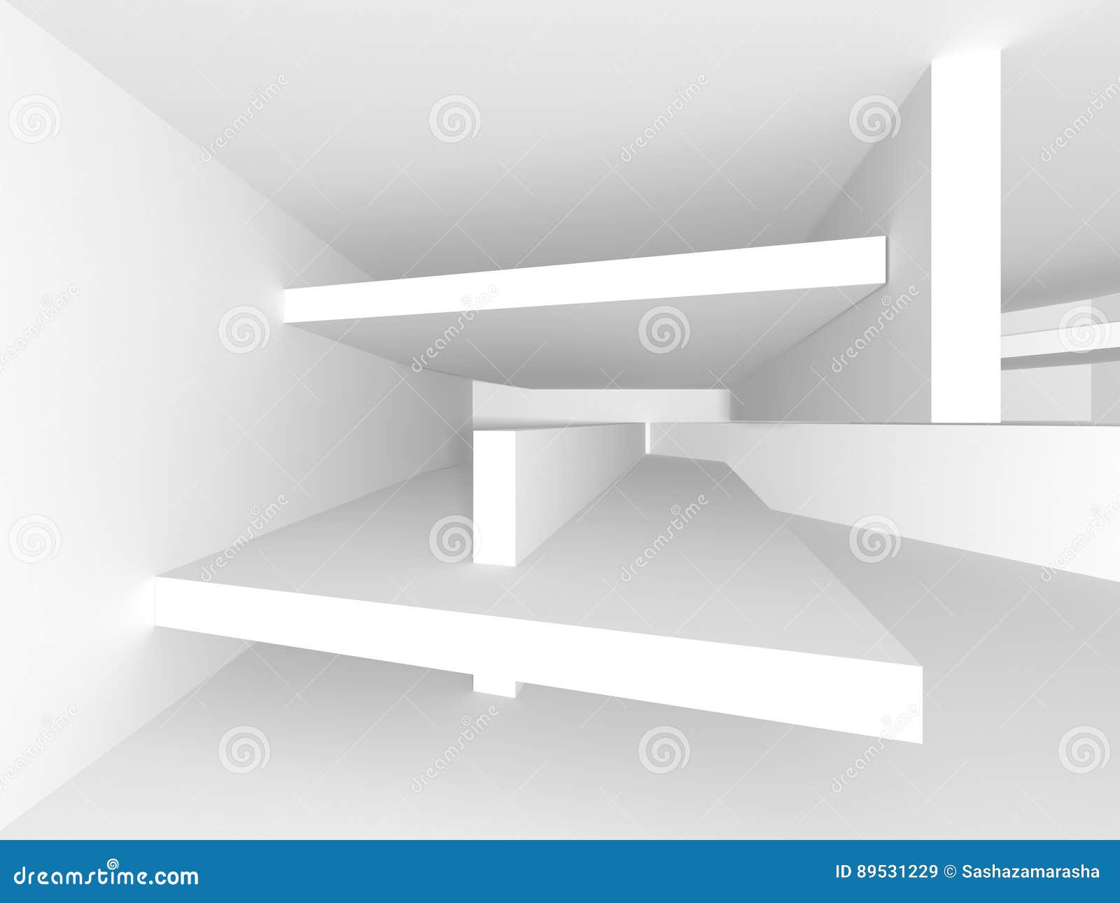 Abstract Modern Architecture Interior Background Stock Illustration ...