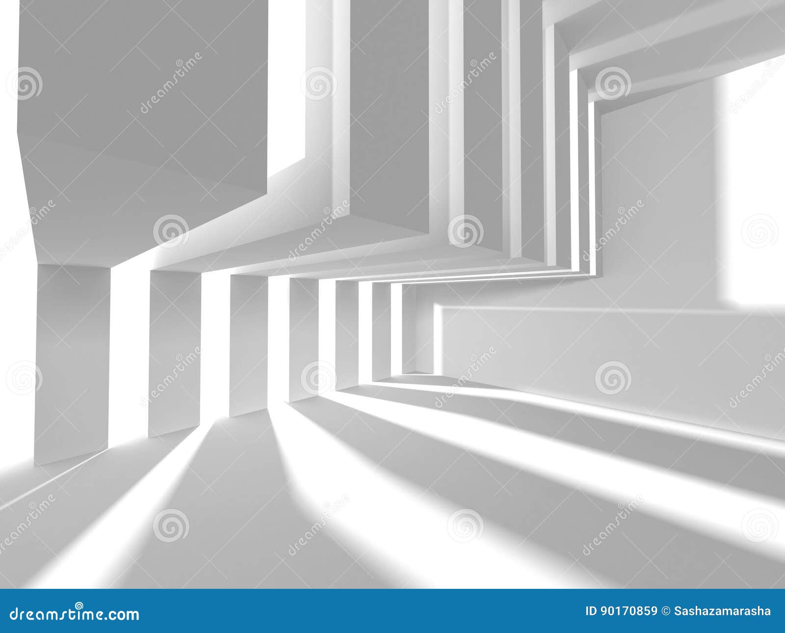 Abstract Modern Architecture Interior Background Stock Illustration ...