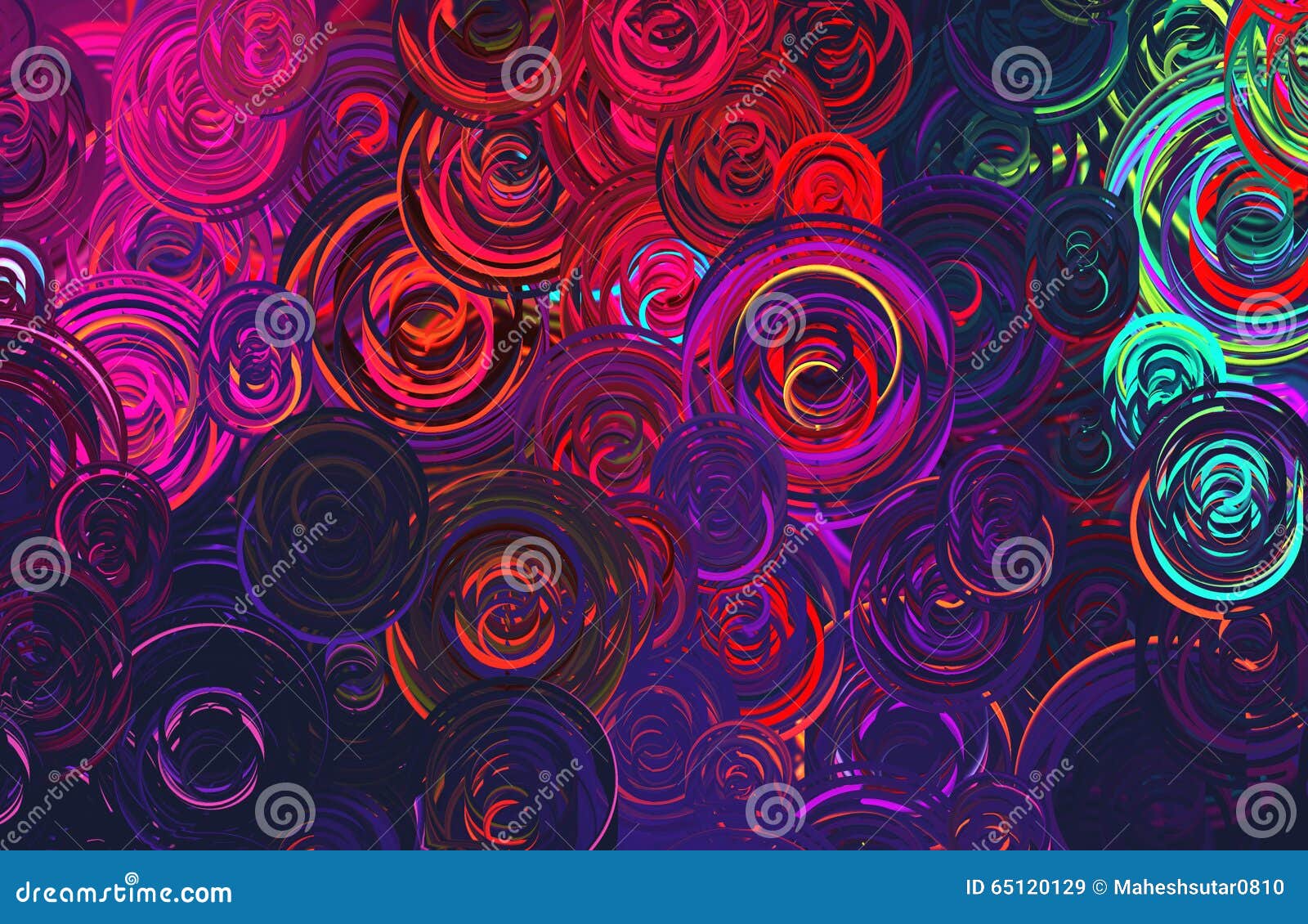 Abstract Modern Art Circles Swirl Colorful Pattern Stock Illustration ...