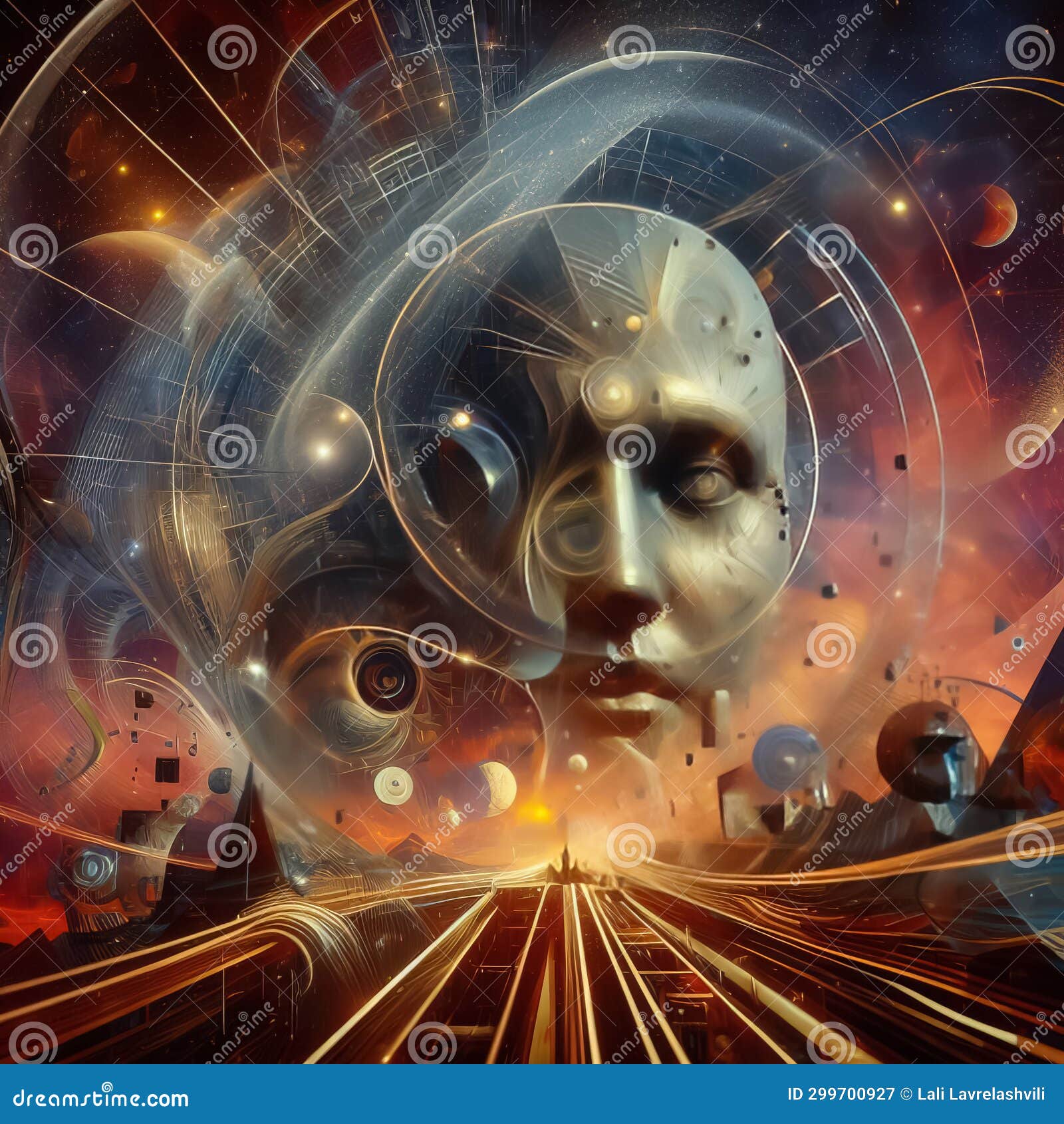 An Abstract Modern Art Liminal Dream Universe Time Scene, Surreal Art ...