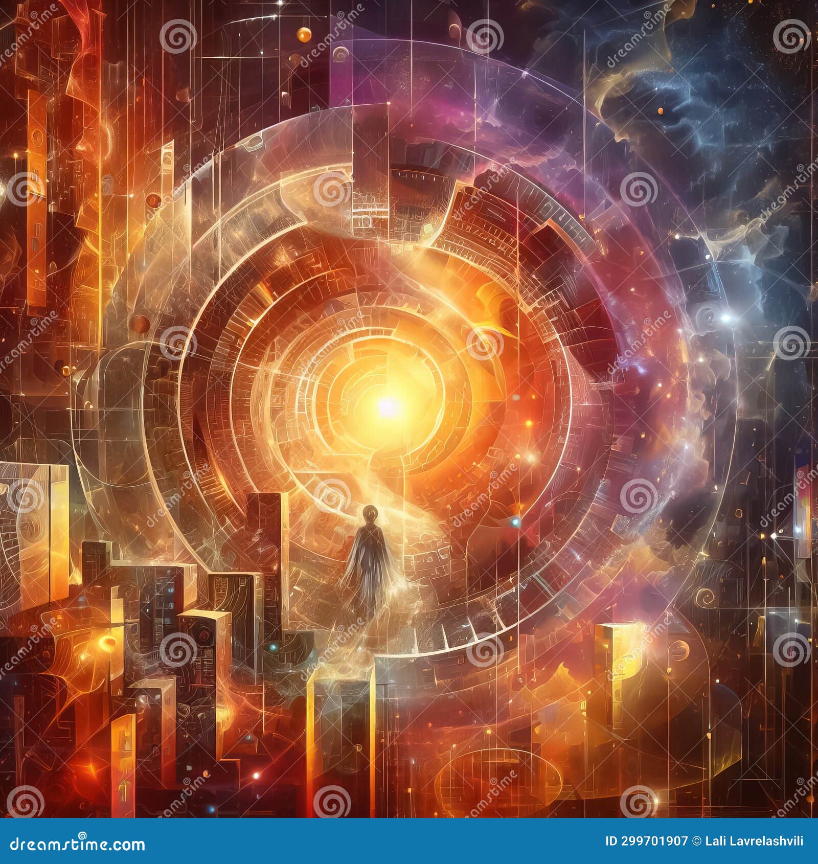 An Abstract Modern Art Liminal Dream Universe Time Scene, Surreal Art ...