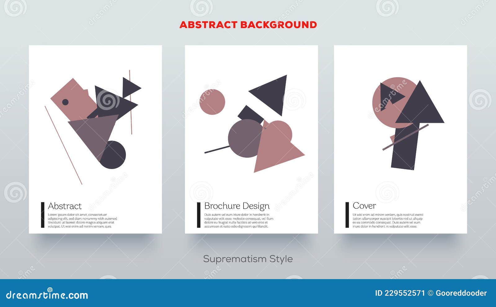 Suprematism Design Set. Flat Style Illustration. Creative Retro ...