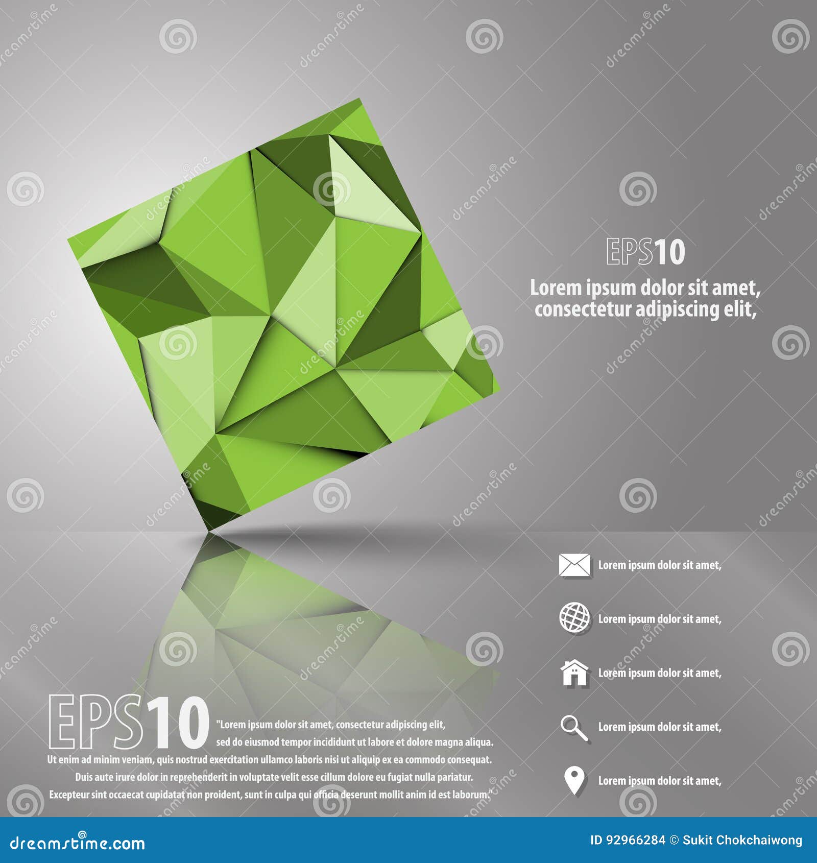 Abstract Modern Background with 3D Triangle Object Stock Illustration ...